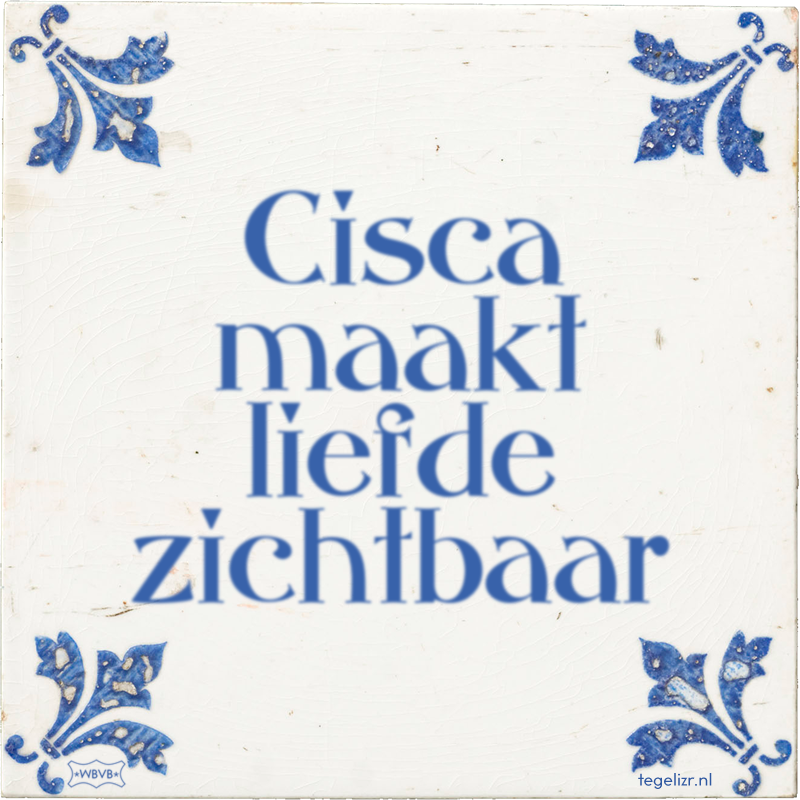 Cisca maakt liefde zichtbaar - Online tegeltjes bakken - WBVB Rotterdam