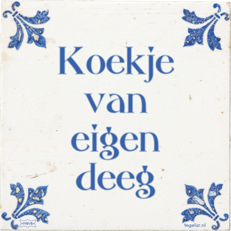 Koekje van eigen deeg - Online tegeltjes bakken - WBVB Rotterdam