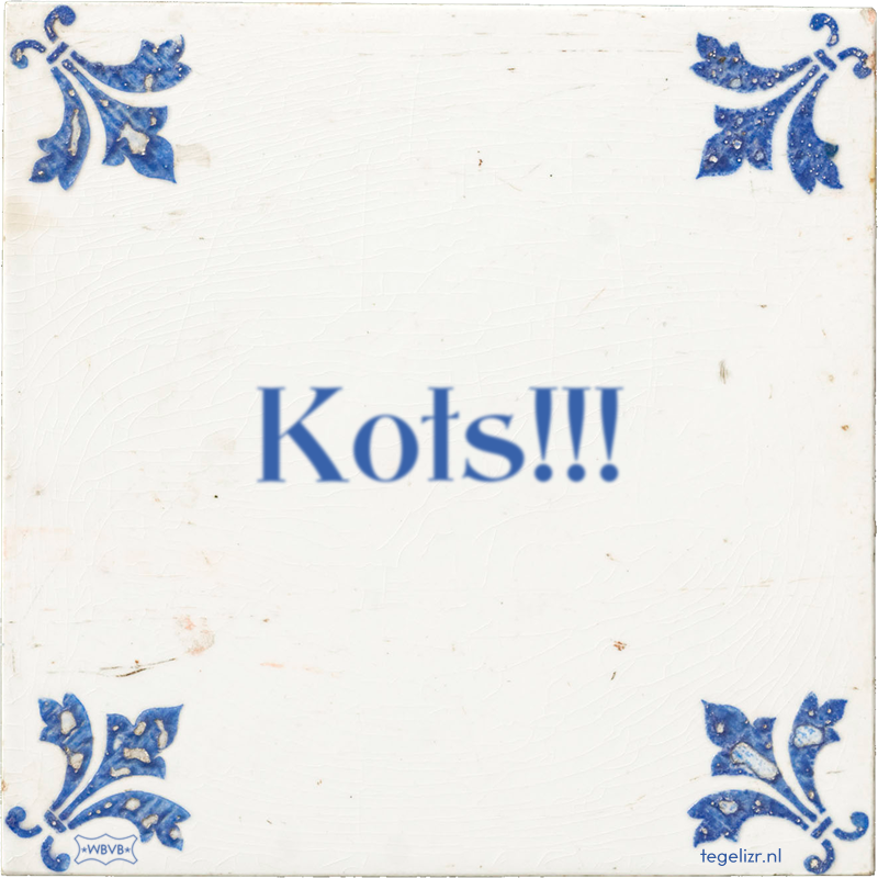 Kots!!! - Online tegeltjes bakken - WBVB Rotterdam