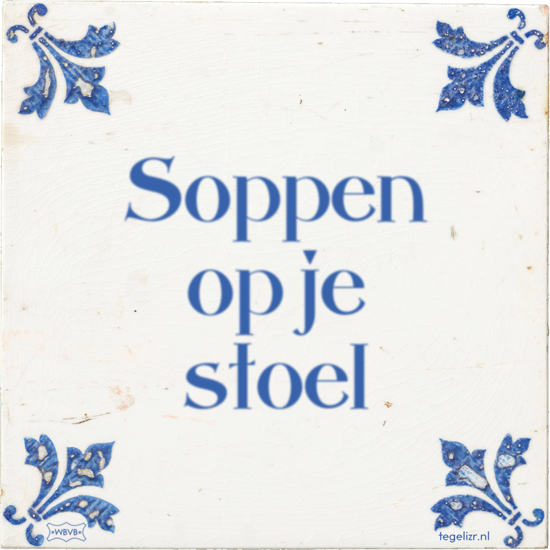 Soppen op je stoel - Online tegeltjes bakken - WBVB Rotterdam